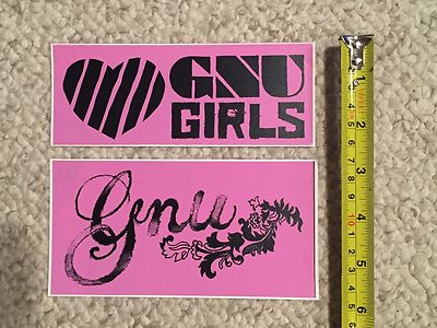 Gnu Girls Sticker Decal Set - Women's Snowboarding - Limited Edition ...