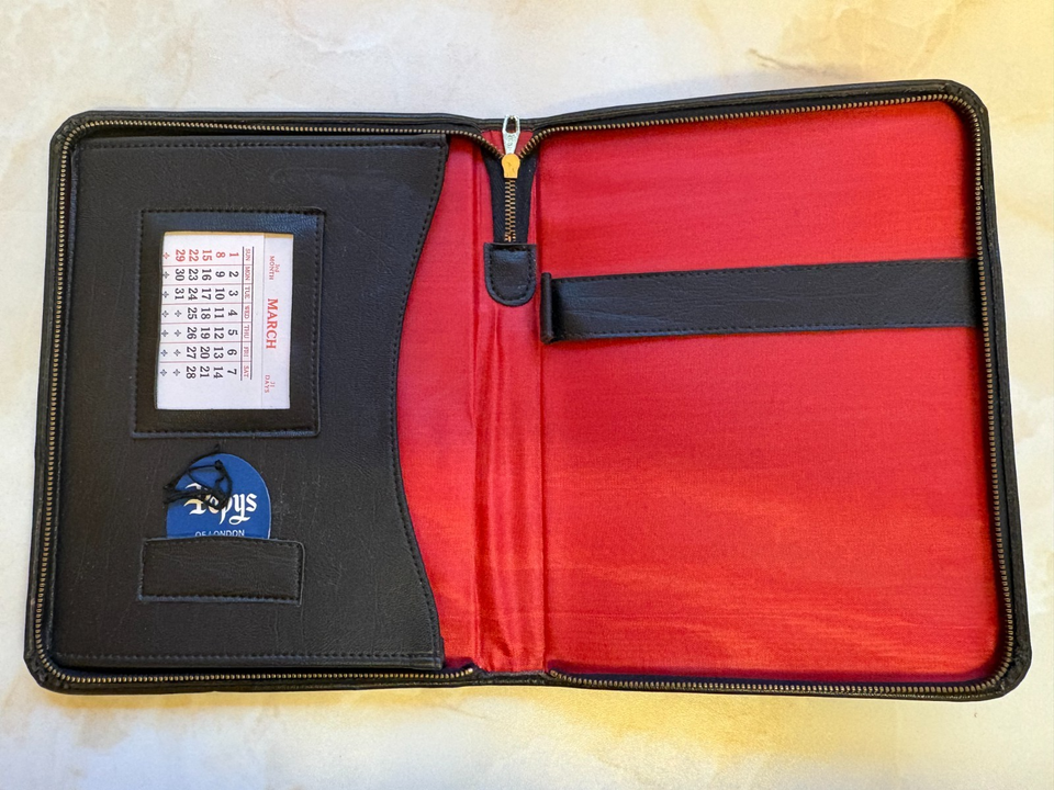 Pepys writing case, black simulated leather. New in box. | eBay UK