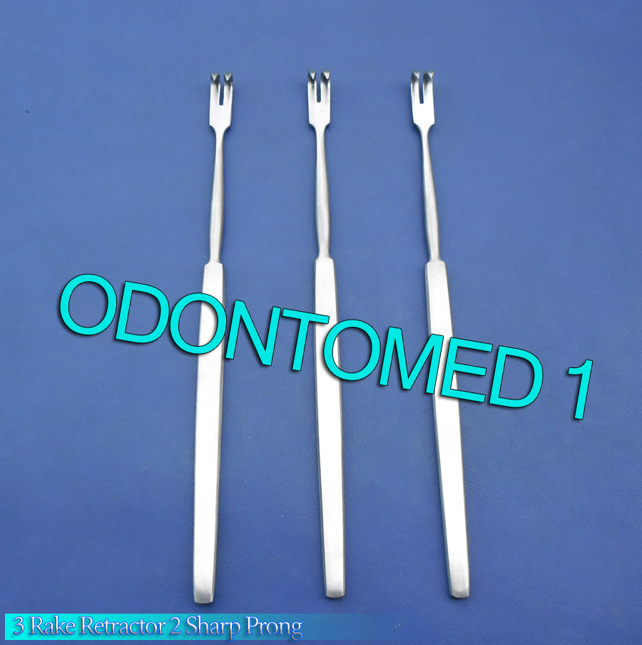3 Rake Retractor, 2 Sharp Prong, Surgical Instruments | eBay