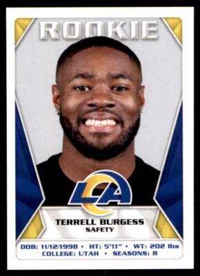 Panini NFL 2020 Sticker - Terrell Burgess Los Angeles Rams No. 516 | eBay