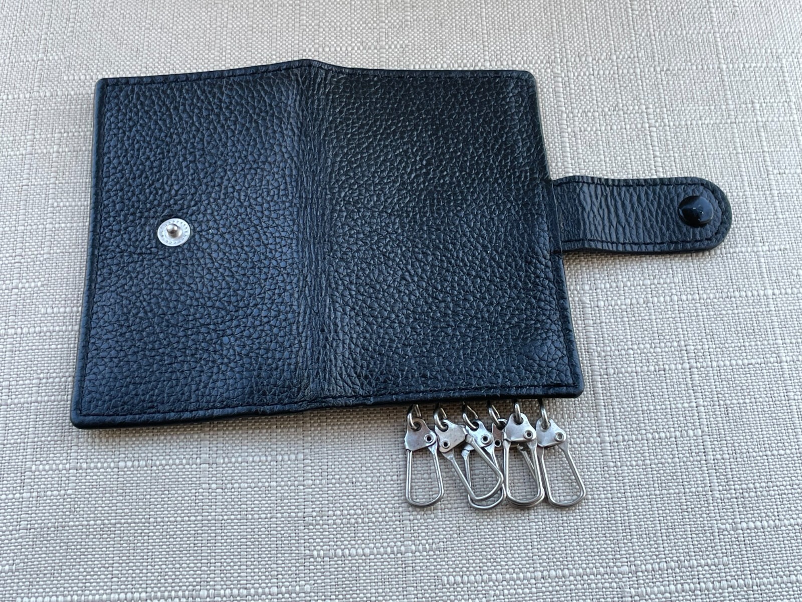 key chains Pouch Black Genuine Leather Keys Holder Handmade Wallet | eBay