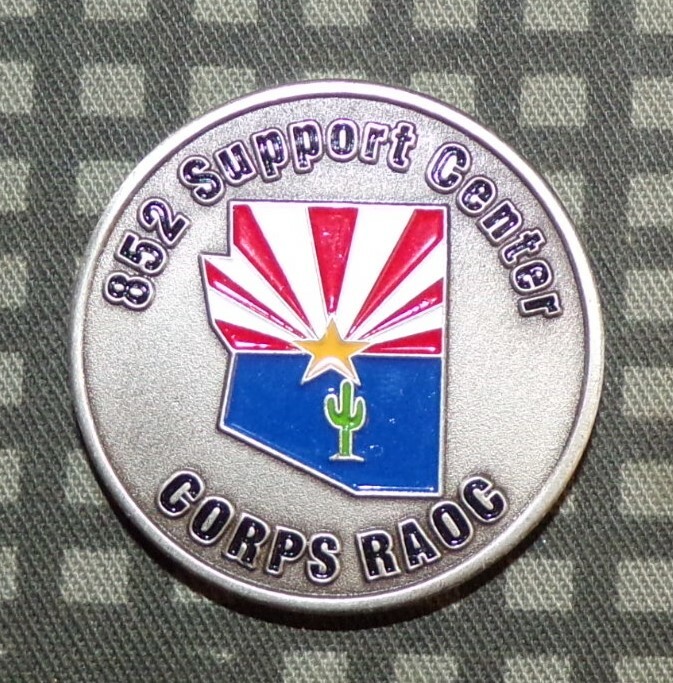 US Army 832nd Support Center Corps RAOC Challenge Coin for Excellence ...