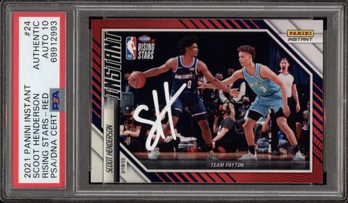 2021 Panini Instant Scoot Henderson Red Rookie Card /99 Psa GEM MINT 10 ...