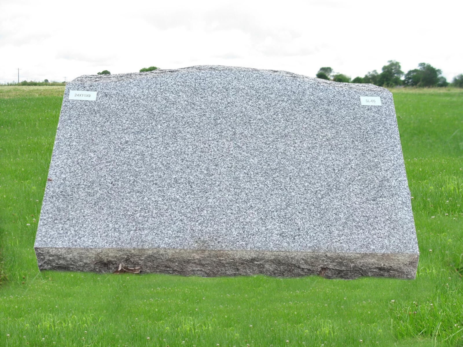 Gray Granite Slant Monument Headstone (24x13x9) SL-65 | eBay