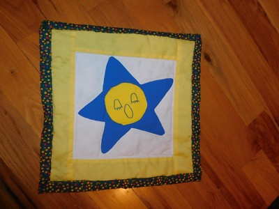 Anthropomorphic Star Small Quilt Panel Handmade Hand Embroidered ...