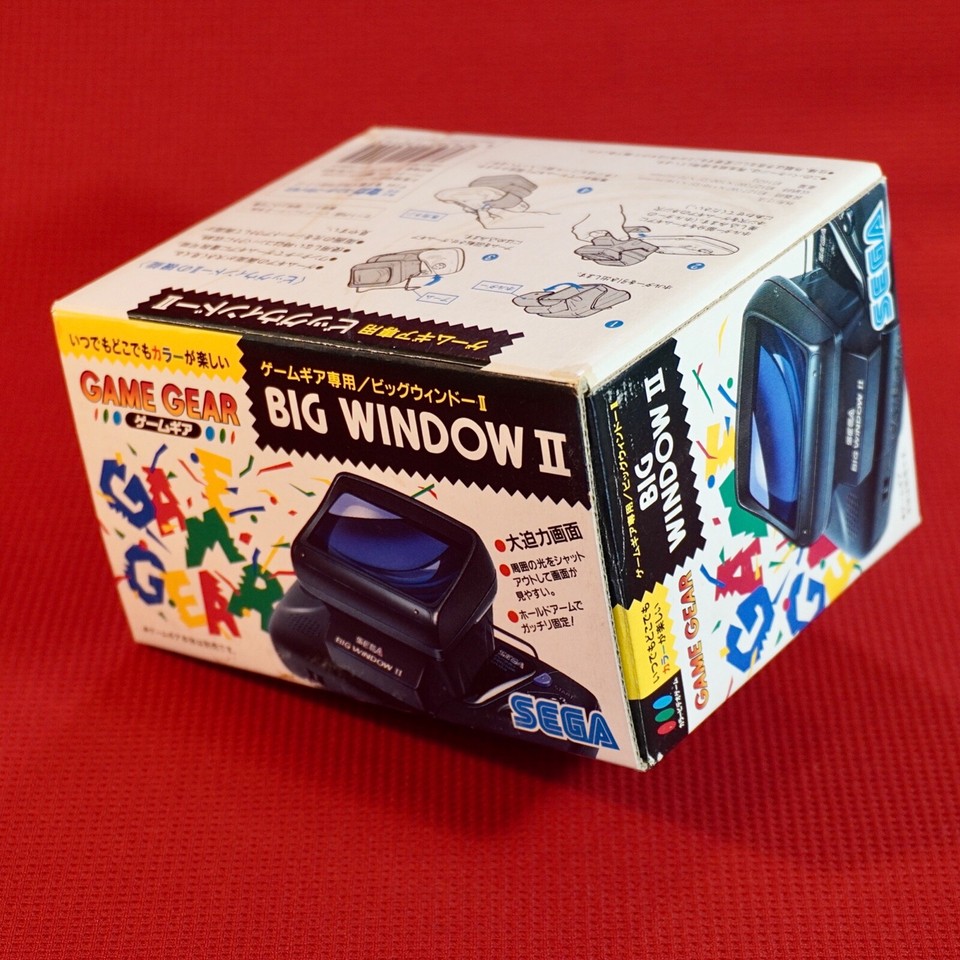Sega Game Gear Big Window 2 Ⅱ w/Box Magnifying Lens LCD Ambient Light ...
