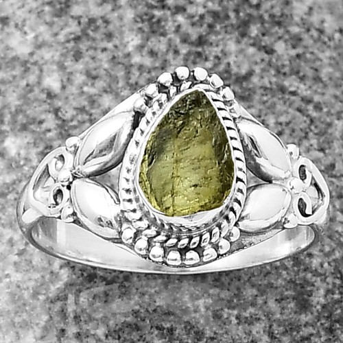 Natural Rare Kornerupine Rough 925 Sterling Silver Ring s.8.5 Jewelry R-1286 | eBay