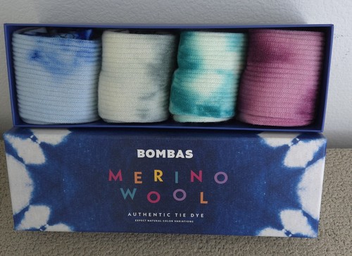 NEW Bombas Merino Wool Large 4 Pack Crew Tie Dye Gift Box Set | eBay
