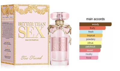 Too Faced BETTER THAN SEX Eau de Parfum Spray 3.3 oz SEALED Women's ...