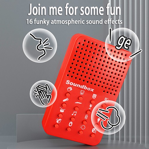 Kids Sound Toys Mini Red 16 Button Sound Box Funny 16 Different Sound ...