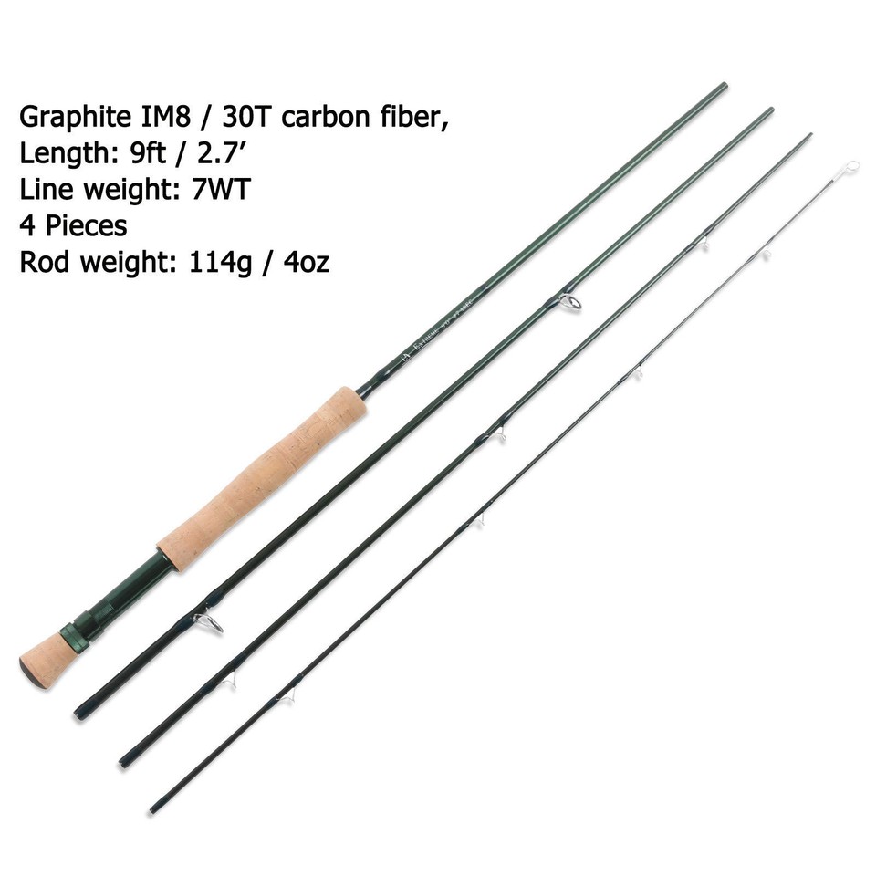 Maxcatch Fly Fishing Rod 3/4/5/6/7/8/10WT Graphite IM7 Fast Action All ...