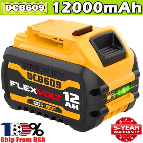 For DEWALT DCB609-2 20V/60V MAX FLEXVOLT 12Ah Li-Ion Battery DCB612 ...