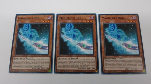 3x MAGICIAN'S ROD MONSTER LDS3-EN086 1ST EDITION COMMON YUGIOH NM ...
