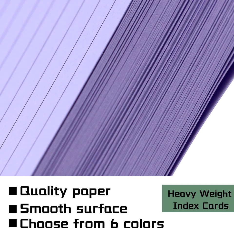 600 Sheets Index Cards Colored, 3 X 5 Inch Ruled Color Note Cards for ...