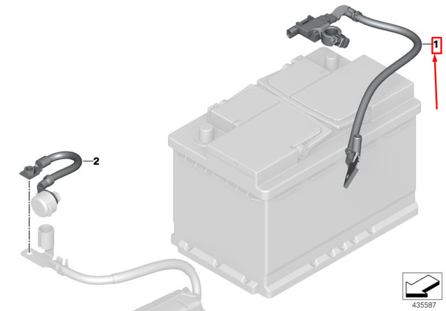 MINI CLUBMAN F54 2017 NEGATIVE BATTERY CABLE LEAD 61216821204 for sale ...
