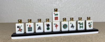 Vintage Mah Jongg Jong Mahjong Tiles Jewish 9 Candlestick Holder | eBay