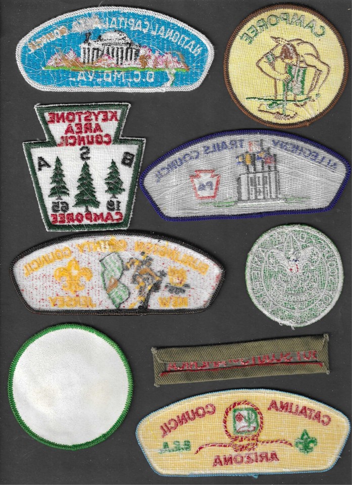 Lot of 9 Vintage BSA patches Keystone Area Council Catalina etc (Group ...