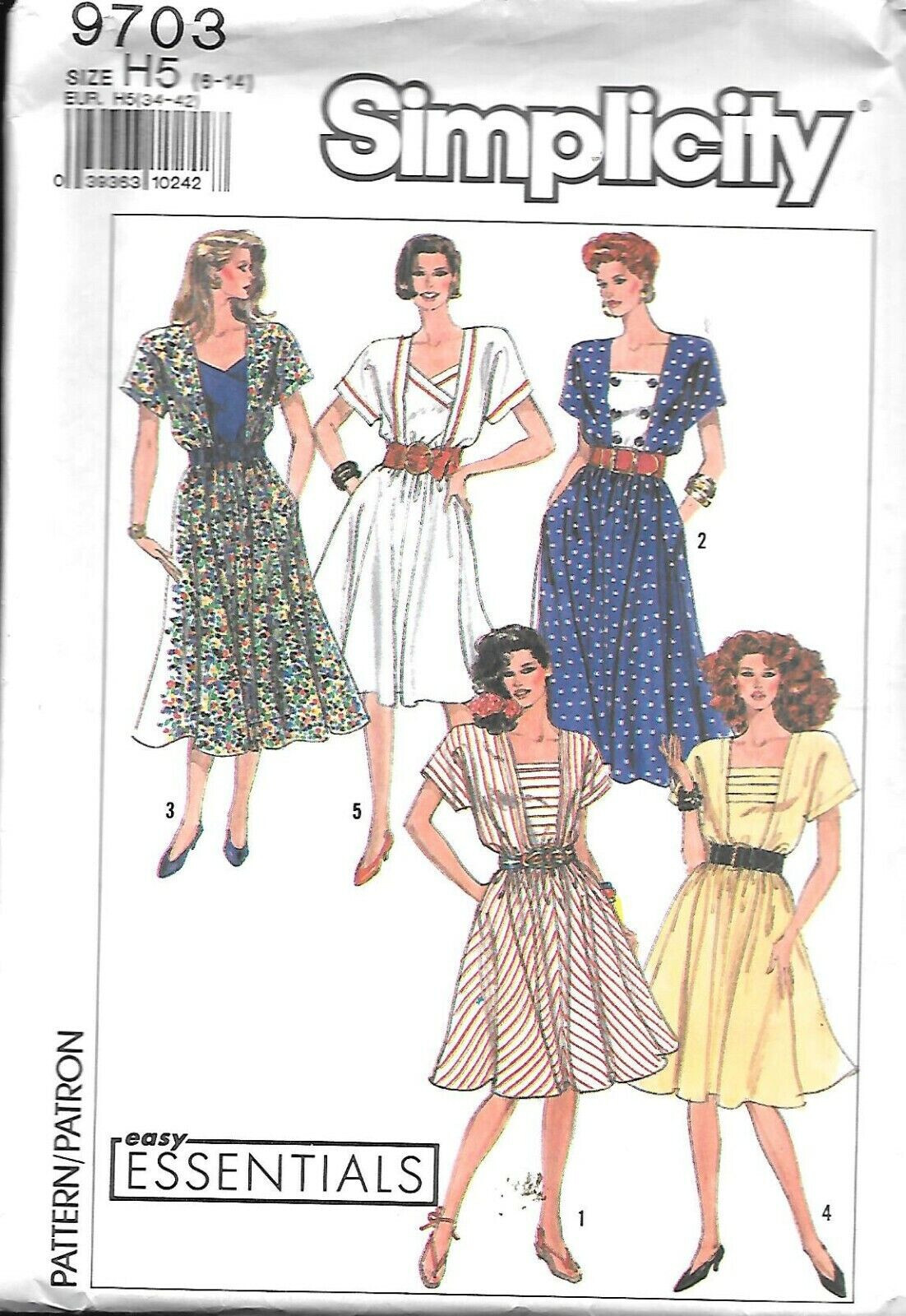 Simplicity Easy Sewing Pattern #9703 Size 6-14 Misses' Dress 2 Lengths ...