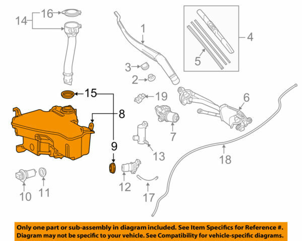 85355-53070 Toyota Jar assy, windshield washer 8535553070, New Genuine ...