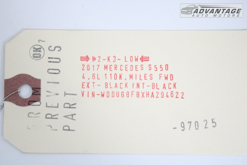 2014-2017 MERCEDES S550 W222 REAR VIEW CAMERA CONTROL MODULE UNIT ...