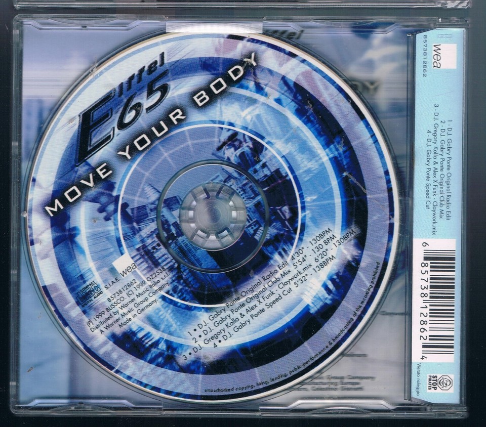 EIFFEL 65 MOVE YOUR BODY - GABRY PONTE CD SINGOLO SINGLE cds | eBay