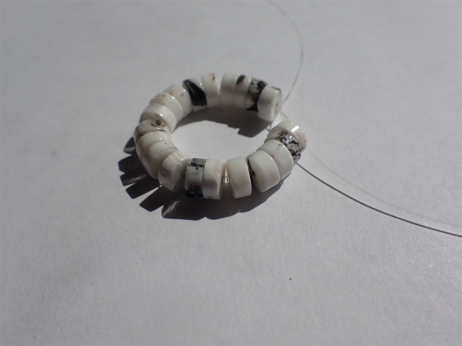 Rare White Buffalo (Tonopah) Disc Shaped Beads - 6x2.5-3mm - 20 Beads ...