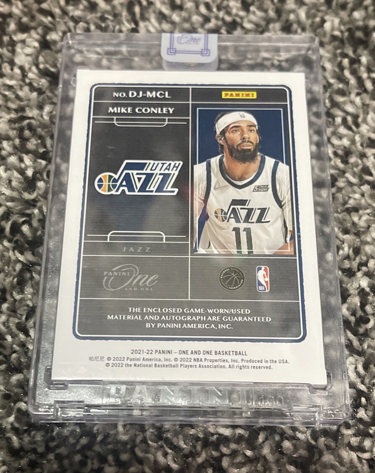2021-22 Panini One and One Mike Conley Dual Jersey Auto Autograph #12/ ...