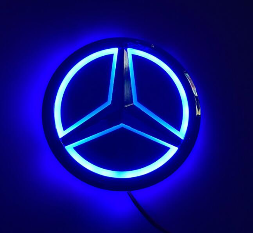 Mercedes-Benz W205 E300 W204 AMG Tail 5D LED Blue Light Badge Emblem ...