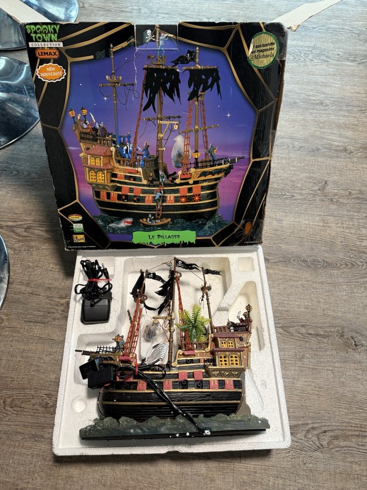 Lemax The Pillager Pirate Ship Spooky Town Halloween Village 65409 ...
