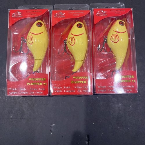 River 2 Sea Whopper Plopper 75 Lot Of 3 Bone | eBay