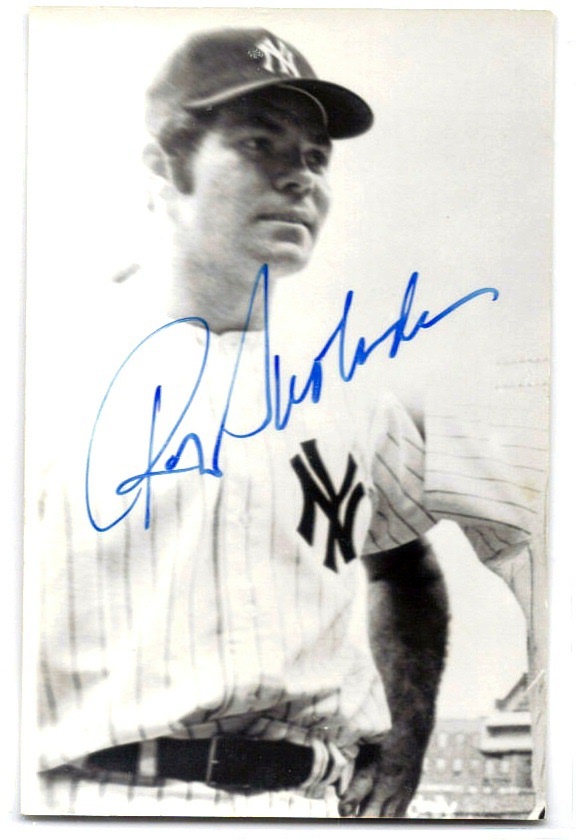 New York Yankees RON SWOBODA autographed signed Rowe Postcard 1969 WSC ...