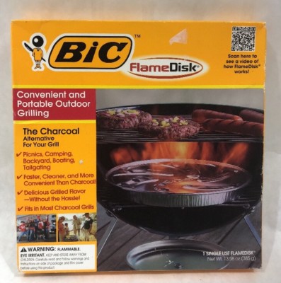 BiC Flame Disk Charcoal Alternative For Grilling Portable | eBay