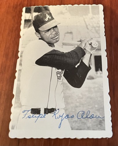 1969 Felipe Rojas Alou Atlanta Braves Topps MLB Baseball Deckle Edge ...