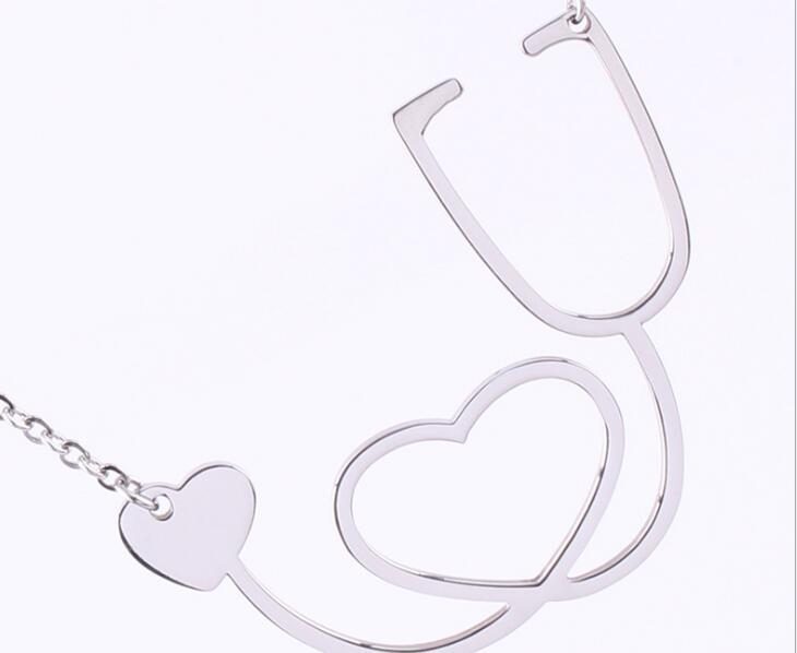 5pc Women Medical Doctor Nurse ER Stethoscope Heart Love Pendant Chain ...