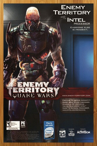2007 Enemy Territory: Quake Wars Xbox 360 PS3 PC Print Ad/Poster Game ...