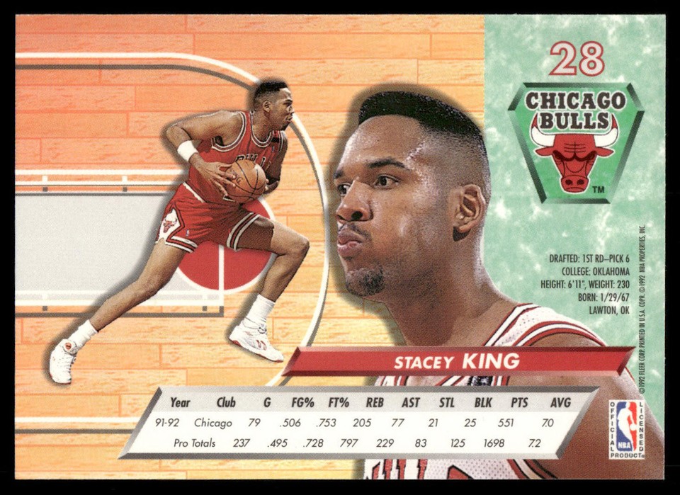 1992-93 Ultra #28 Stacey King Chicago Bulls | eBay