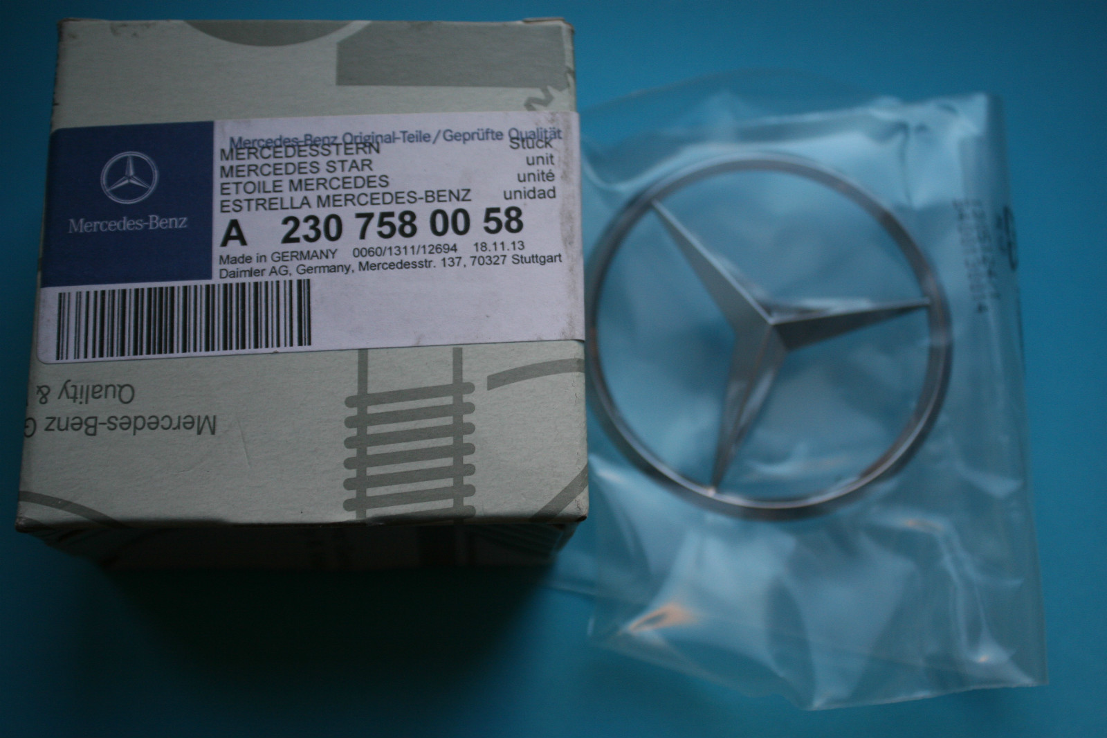Genuine Mercedes-Benz R230 SL Rear Trunk Boot Emblem Badge A2307580058 ...