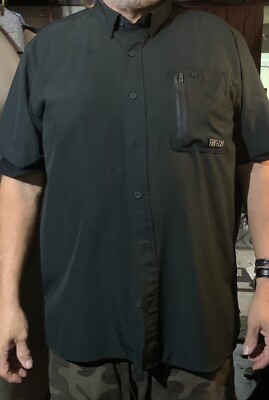 Fin Tech Shirt Mens XL Black Fishing Hiking Outdoors Short Sleeve ...