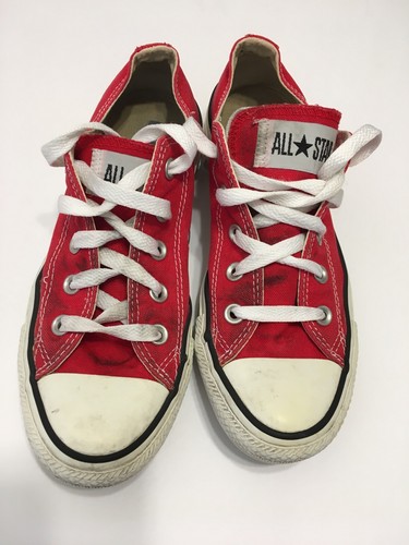Converse all star men's 4 women's 6 red canvas sneakers low tops | eBay
