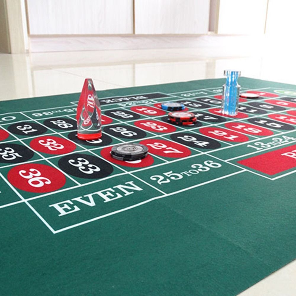 Felt Cloth Game Tablecloth Double-sided Casino Table Mat Poker Table ...