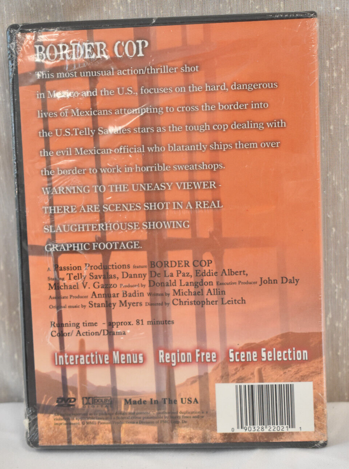 Border Cop DVD Movie ~ Telly Savalas ~ Region Free ~ NEW SEALED | eBay