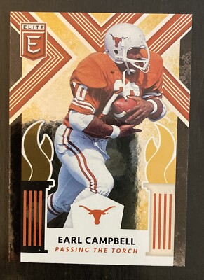 2018 Panini Elite Draft Picks 8 Billy Sims / Earl Campbell Football ...