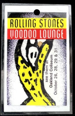 ROLLING STONES 1994 VOODOO LOUNGE TOUR LAMINATED BACKSTAGE PASS PROMO ...