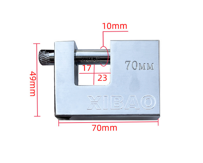 Shackle Shutter Heavy Duty 50/70/90mm Steel Container Padlock 4 Keys ...