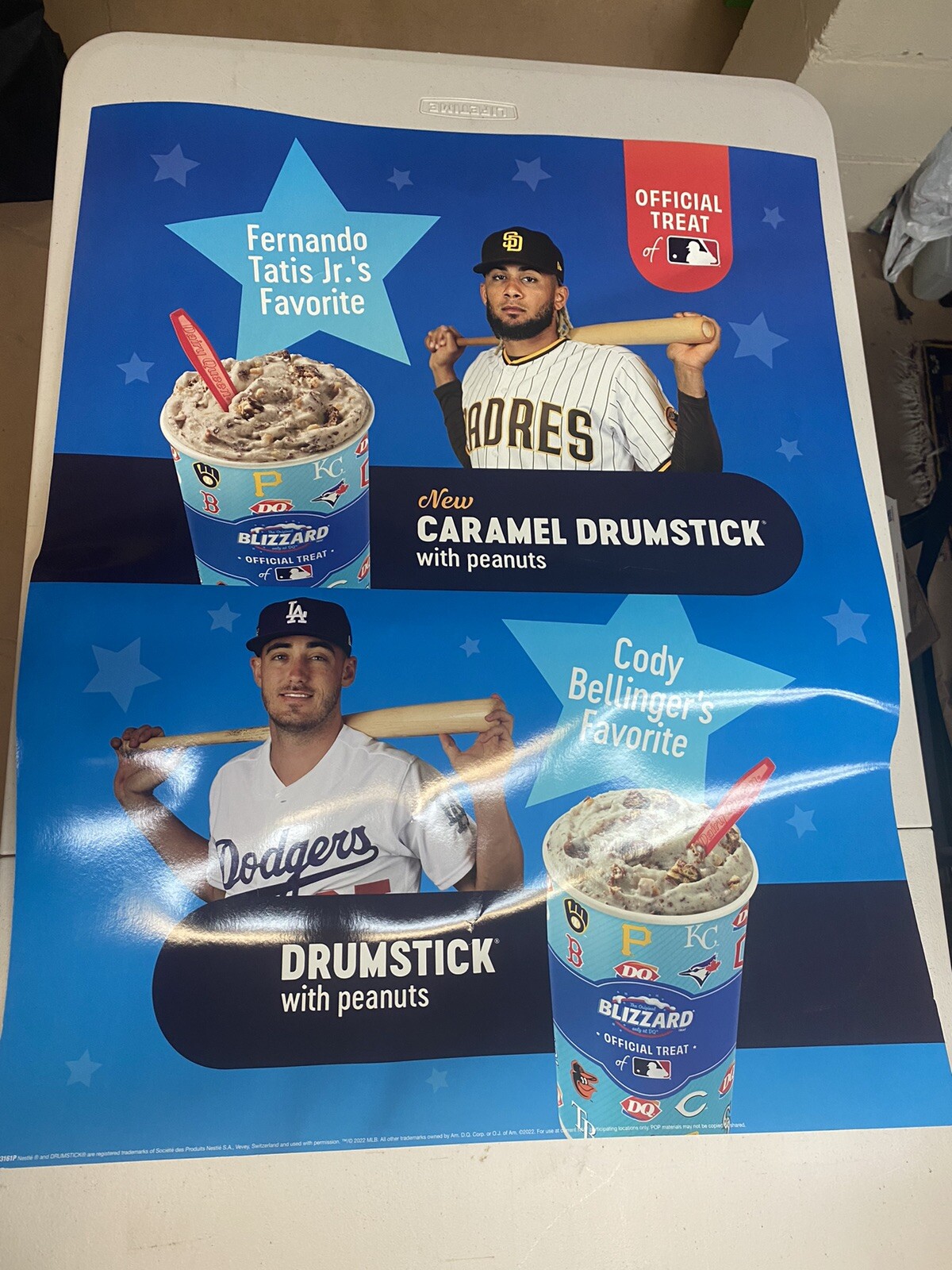 Dairy Queen MLB promo poster 2022 Fernando Tatis Cody Bellinger | eBay