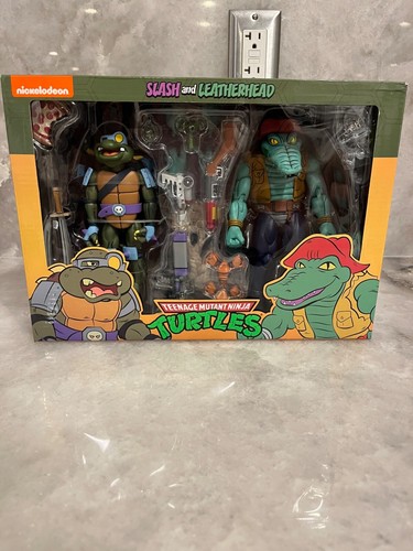Neca Teenage Mutant Ninja Turtles Slash and Leatherhead Action Figure 2 ...