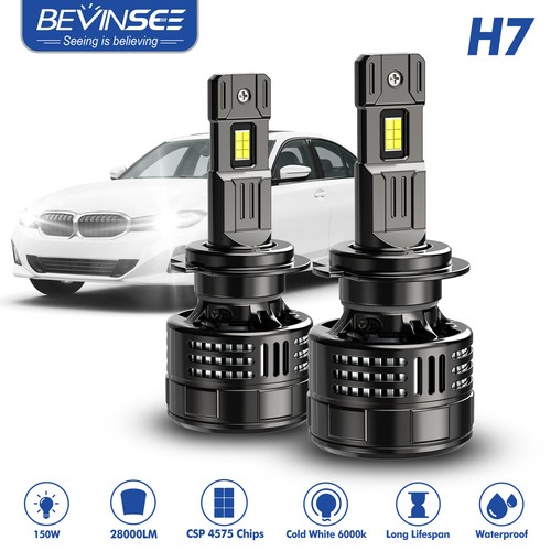 H7 LED Headlight Bulbs 40000LM 6000K 150W Canbus For Mazda MX-5 Miata ...