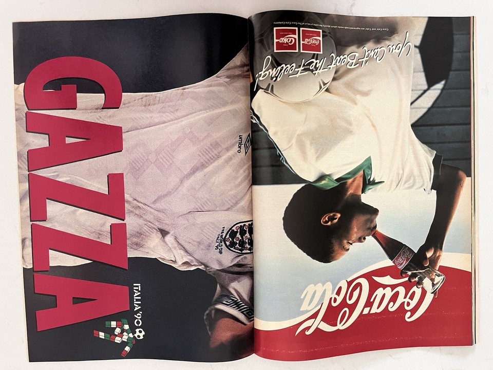 GERMANY WORLD CUP FINAL PAUL GASCOIGNE GAZZA MATCH FOOTBALL MAGAZINE ...