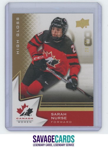2020-21 UD Team Canada Women High Gloss Sarah Nurse /25 #61 Canada | eBay