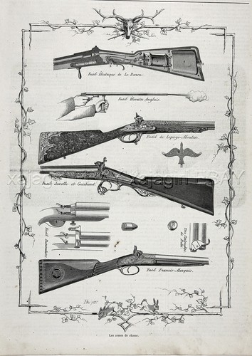 Firearms 5 Rifles or Shotguns (Identified), Large 1860s Antique ...